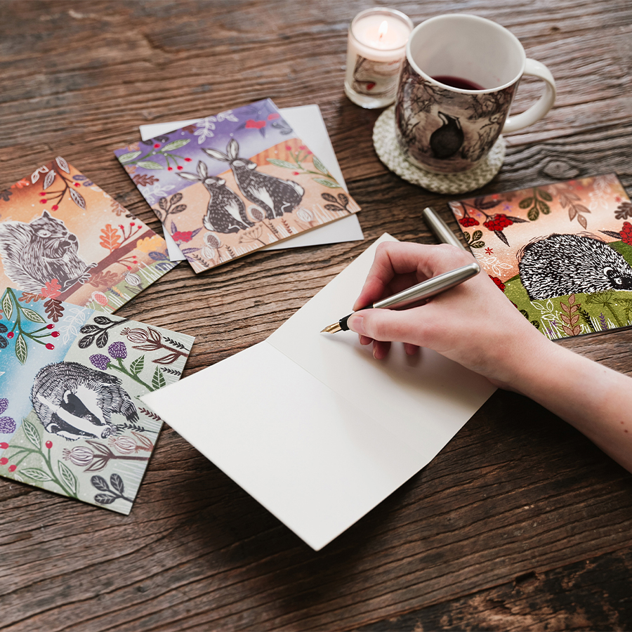 Woodland Trust notecards - cosy creatures | Woodland Trust Shop
