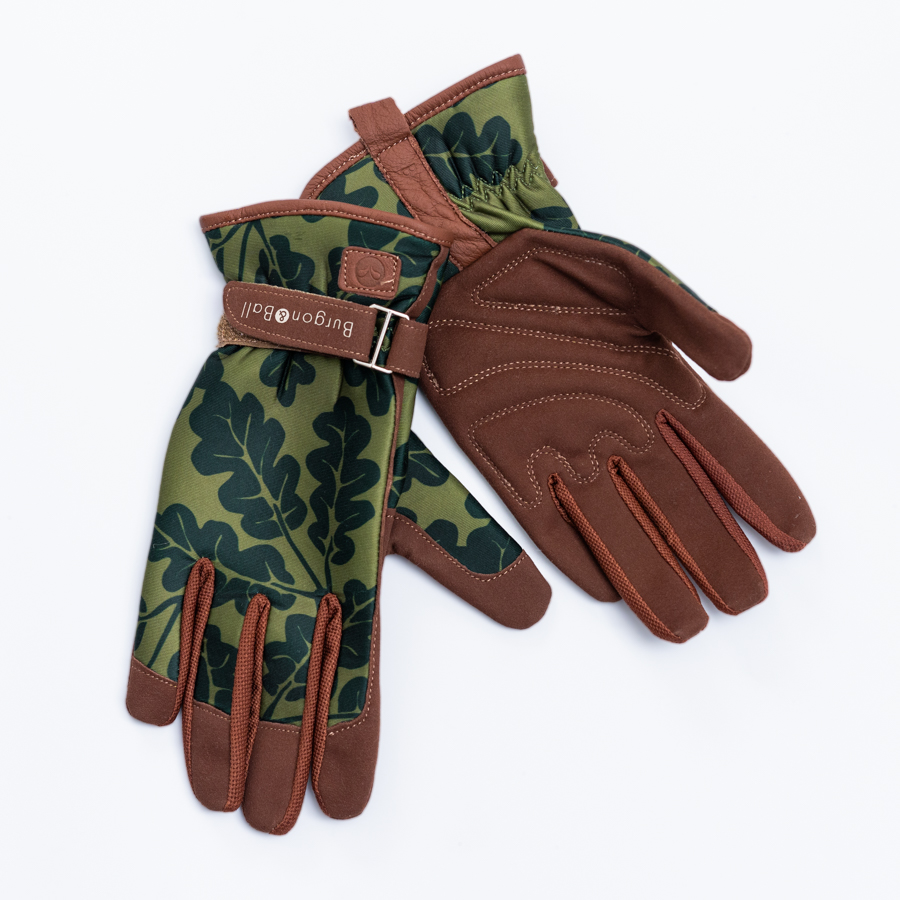 Burgon & Ball Love The Glove oak leaf gloves - moss - m/l | Woodland ...